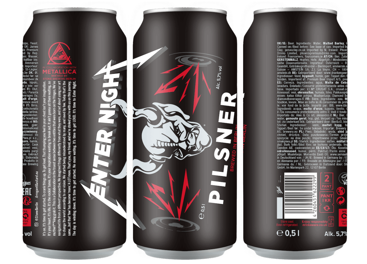 Metallica & Stone Brewing - Enter Night Pilsner | Bier-Deluxe
